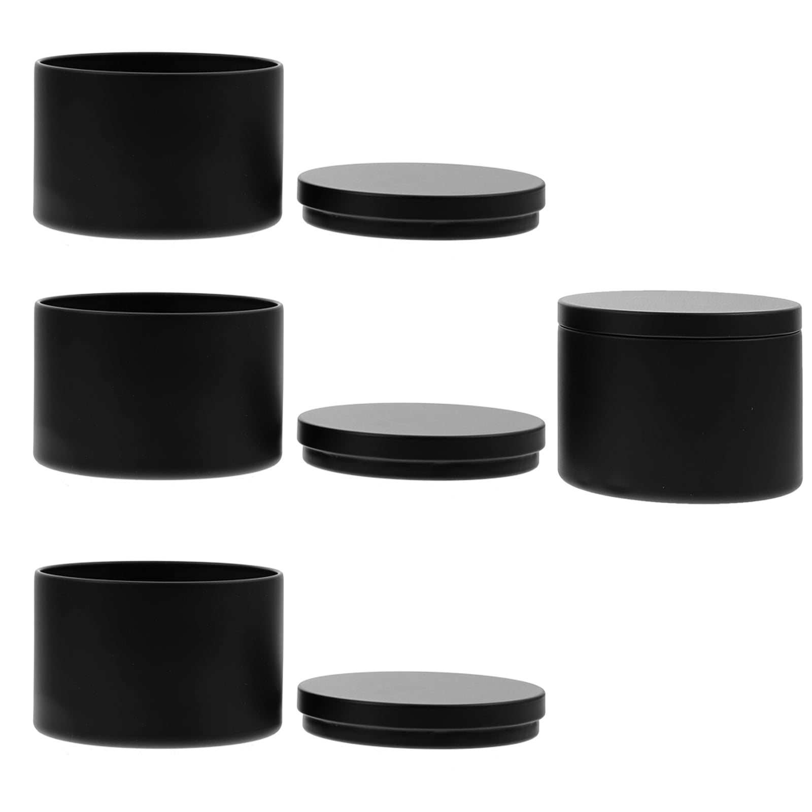 MUSEYA 4Pcs Simple Design Tinplate Containers With Lids For Cream ...