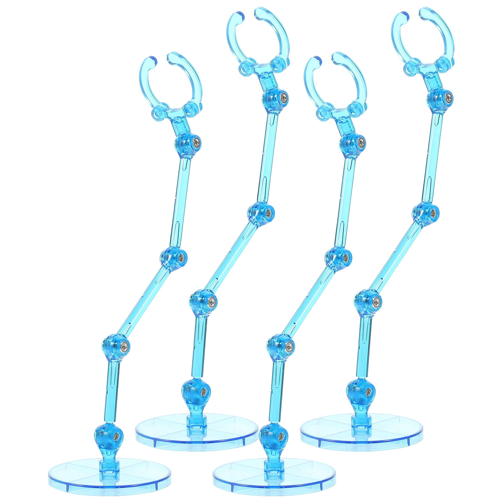 MUSEYA 4Pcs Blue Plastic Model Display Stand Easy to Assemble Figure ...