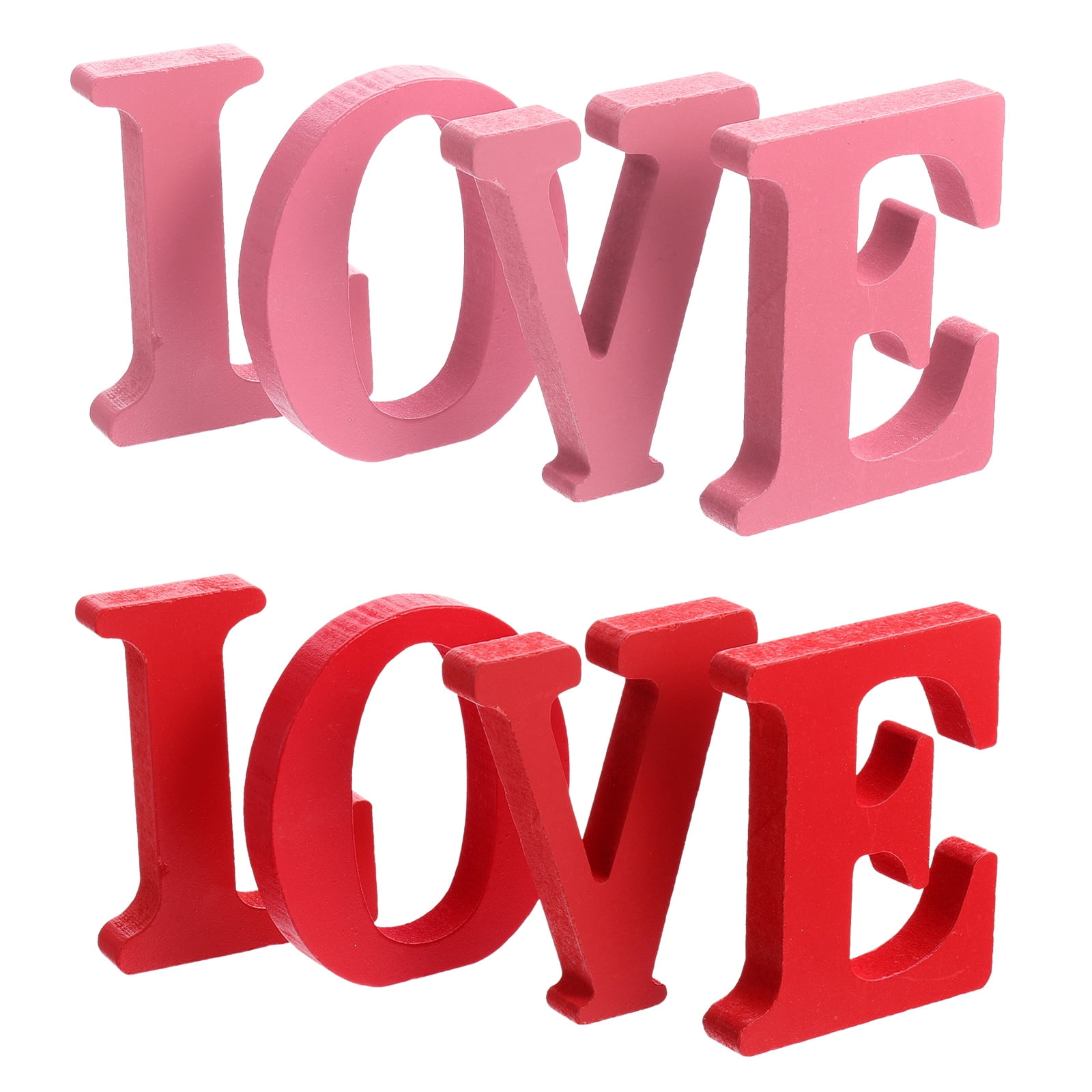 MUSEYA 4pcs Wood Centerpieces for Tables Decorative LOVE Letters for ...