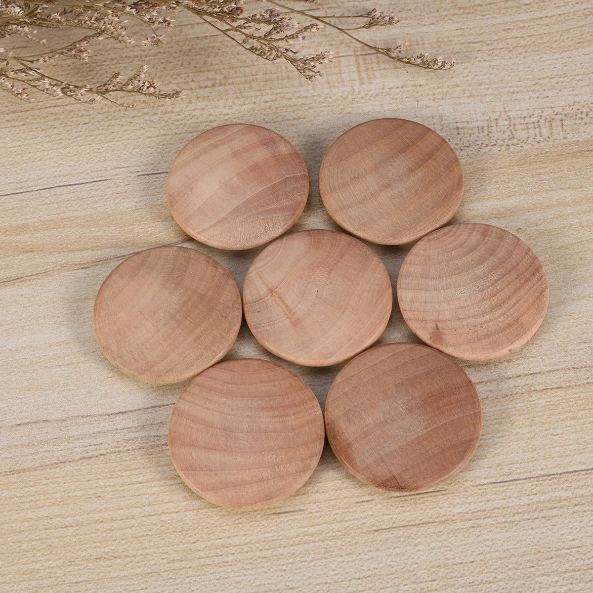 MUSEYA 50pcs Screw Plug Light Brown Wood Decorative Furniture Plugs ...