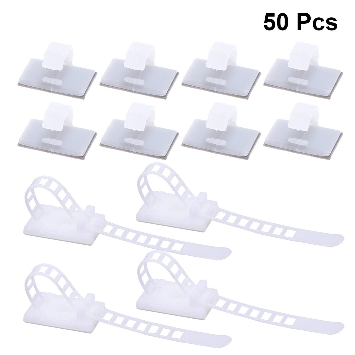OATIPHO Cable Ties Holder, Adjustable Cord Ties, Wire Management, White ...