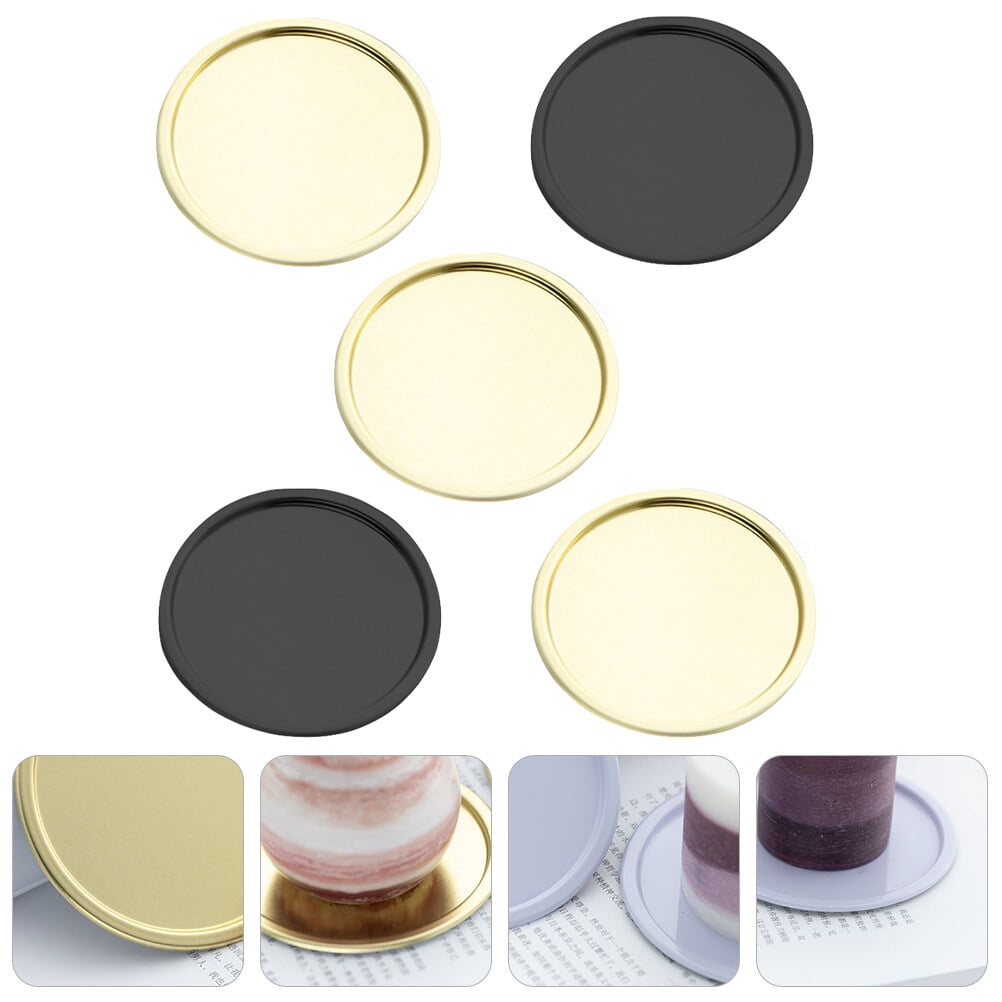 MUSEYA 5Pcs Circle Trays Assorted Color Round Trays for Coffee Table ...