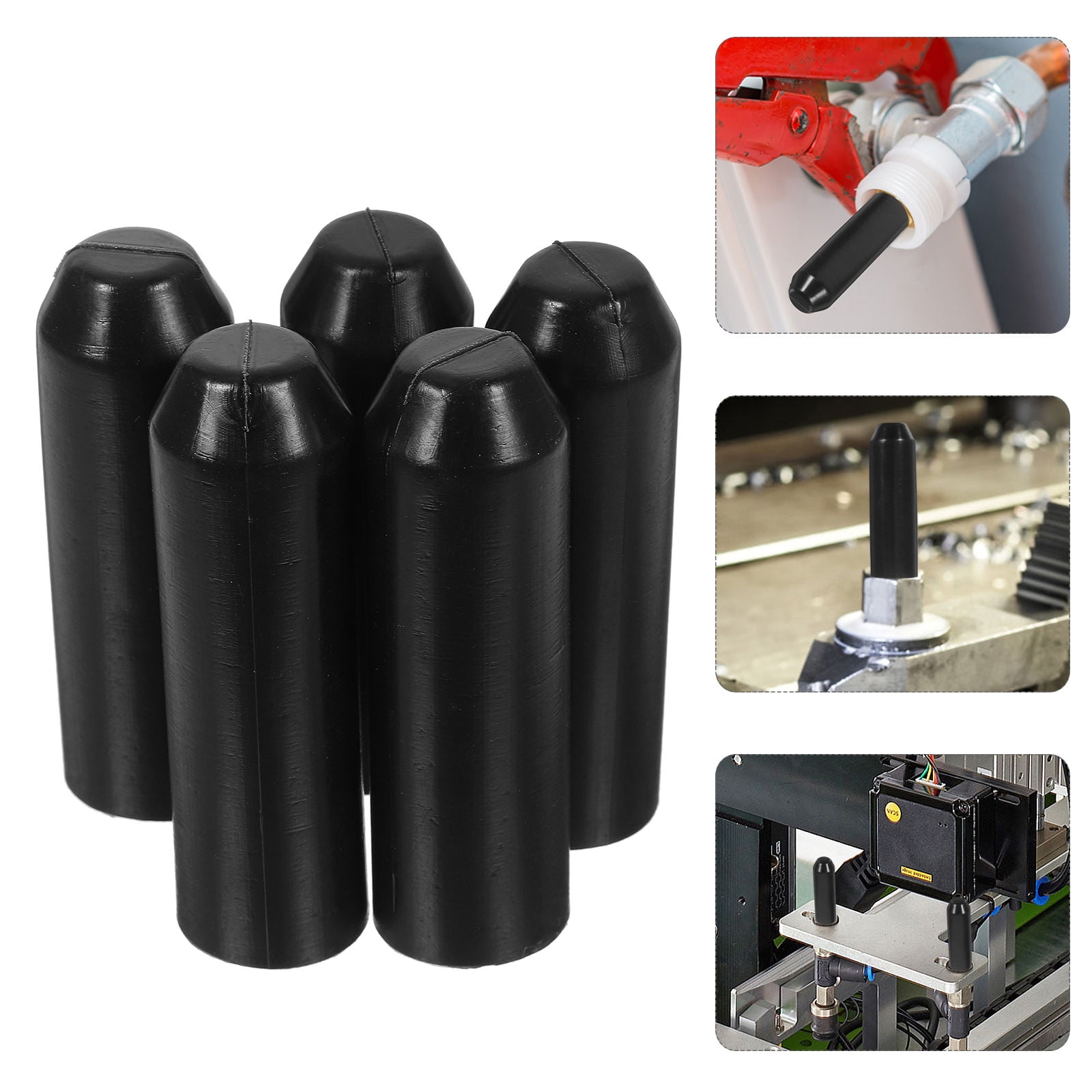 MUSEYA 5Pcs Professional Use Heat Shrink End Caps Black Polyethylene ...