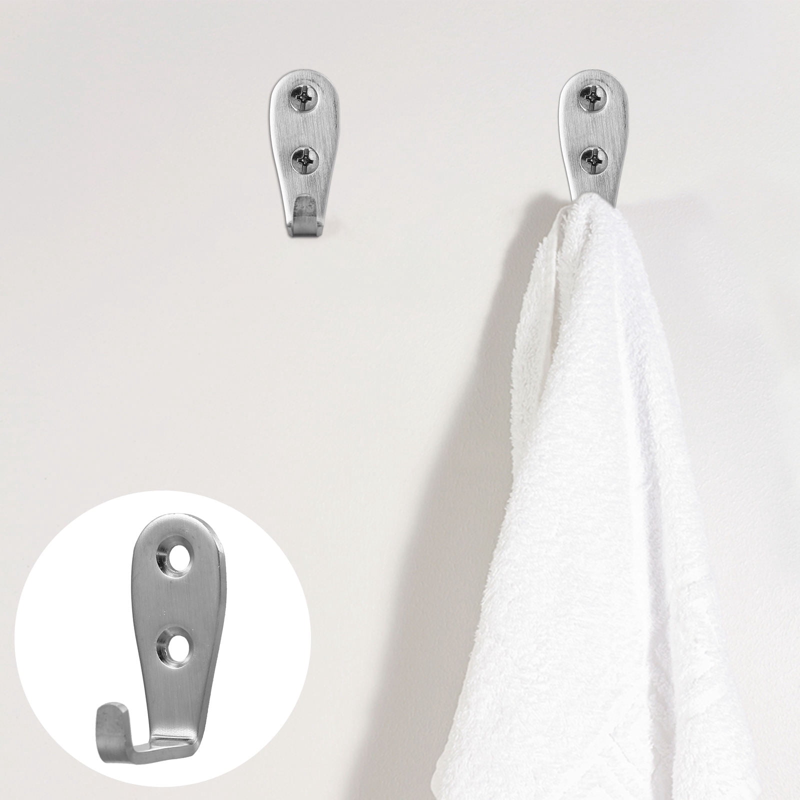 OATIPHO 5Pcs Stainless Steel Coat Hook Wall Mount Storage Hook for Home ...