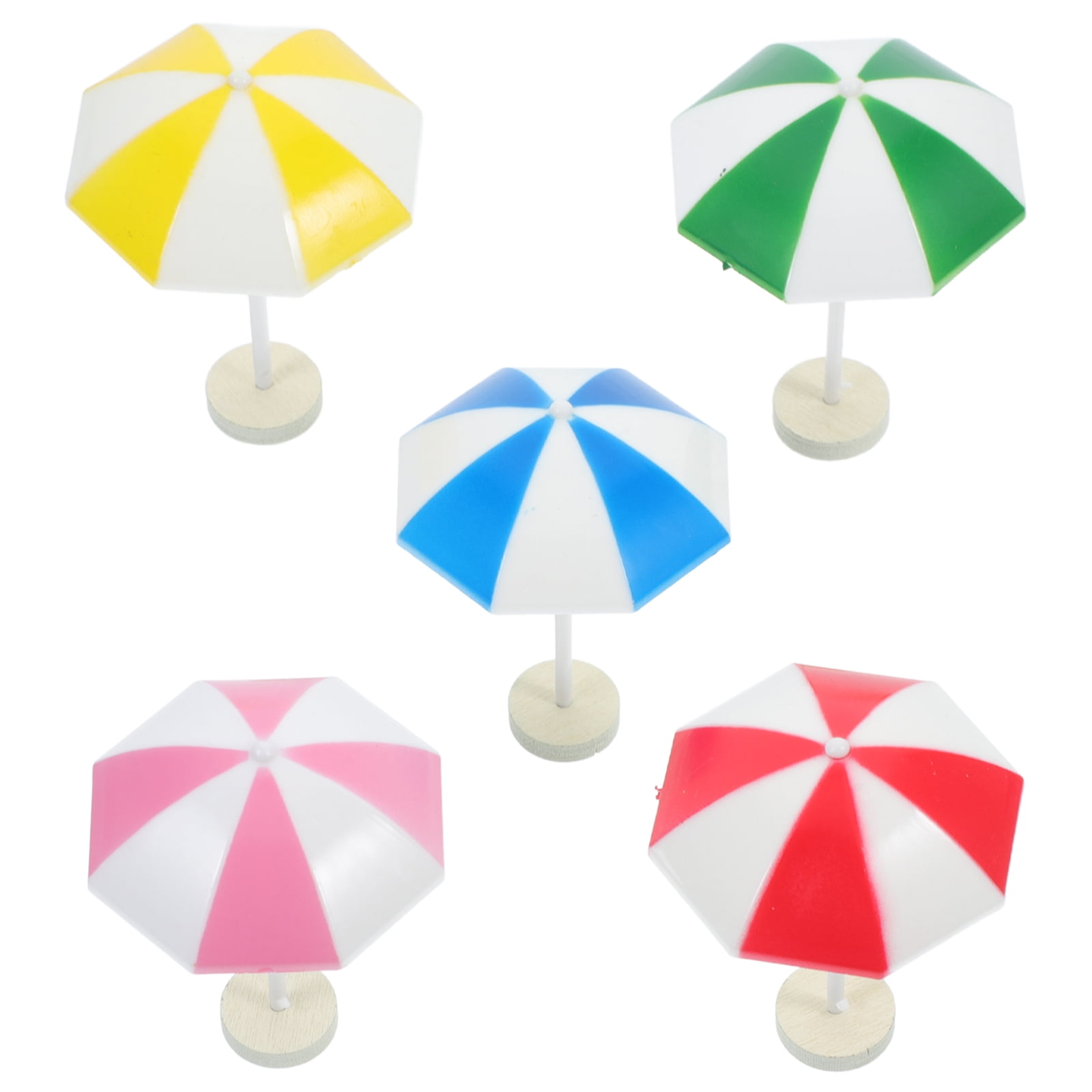 MUSEYA 5pcs Mini Parasol Multi ABS Sun Protection for Micro Landscape ...