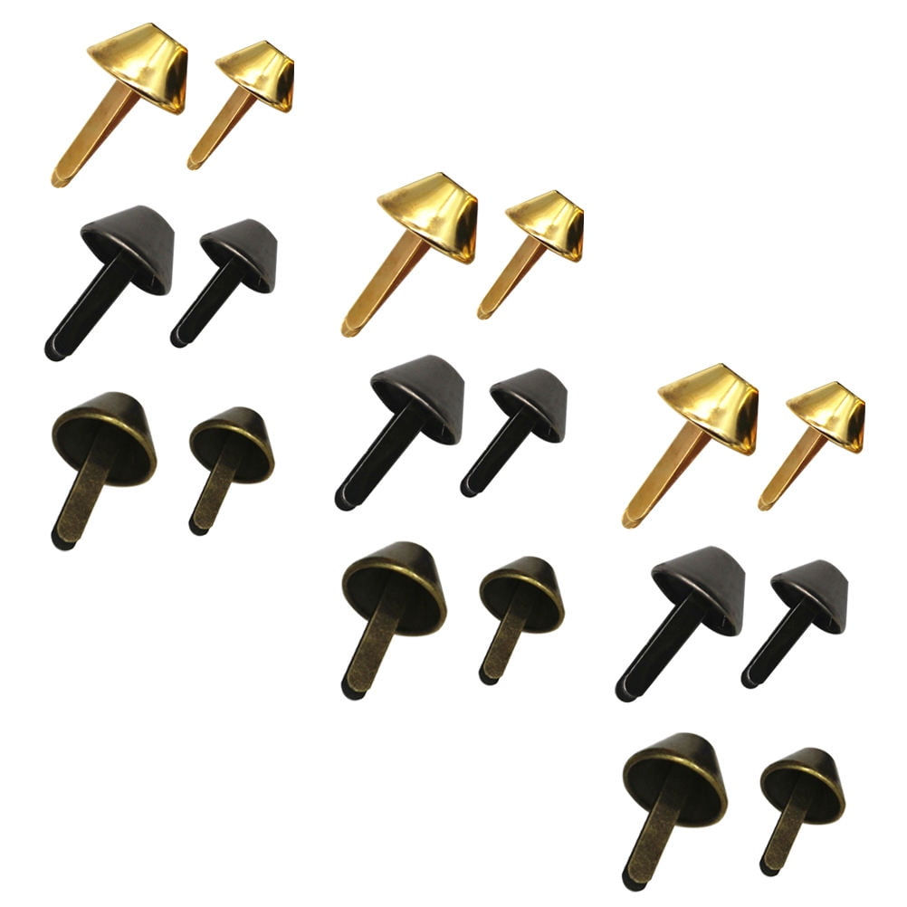 MUSEYA 60 Pcs Rivet Decor Two-legged Rivets Iron Assorted Color Craft ...