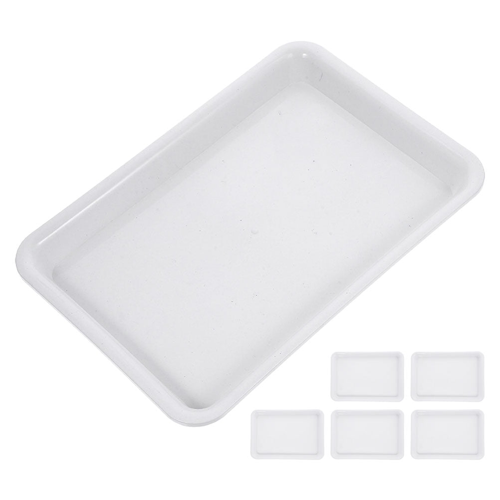 OATIPHO 6Pcs White Rectangular Plant Tray for Pots Plastic Drip Tray ...