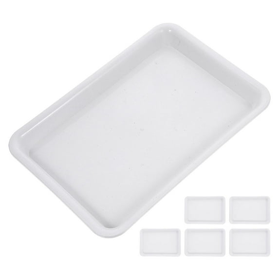 MUSEYA 6Pcs Rectangular Planter Saucer White PP Protect Floor and ...