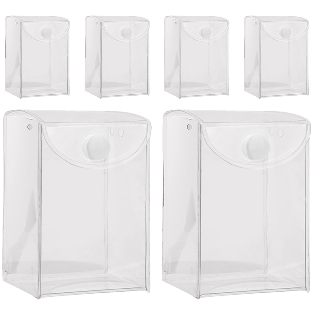 MUSEYA Figurines Storage Box Mini Doll Container Transparent 6Set ...