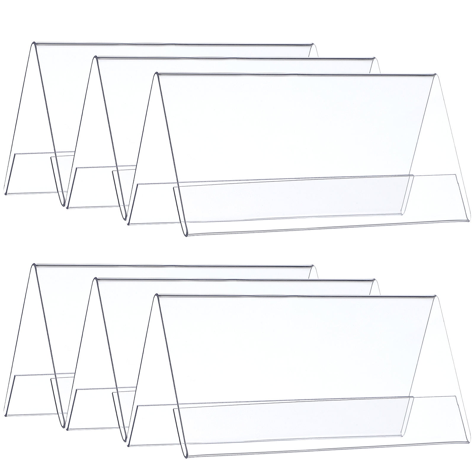 MUSEYA 6pcs Transparent Acrylic desk sign holder for display sign ...