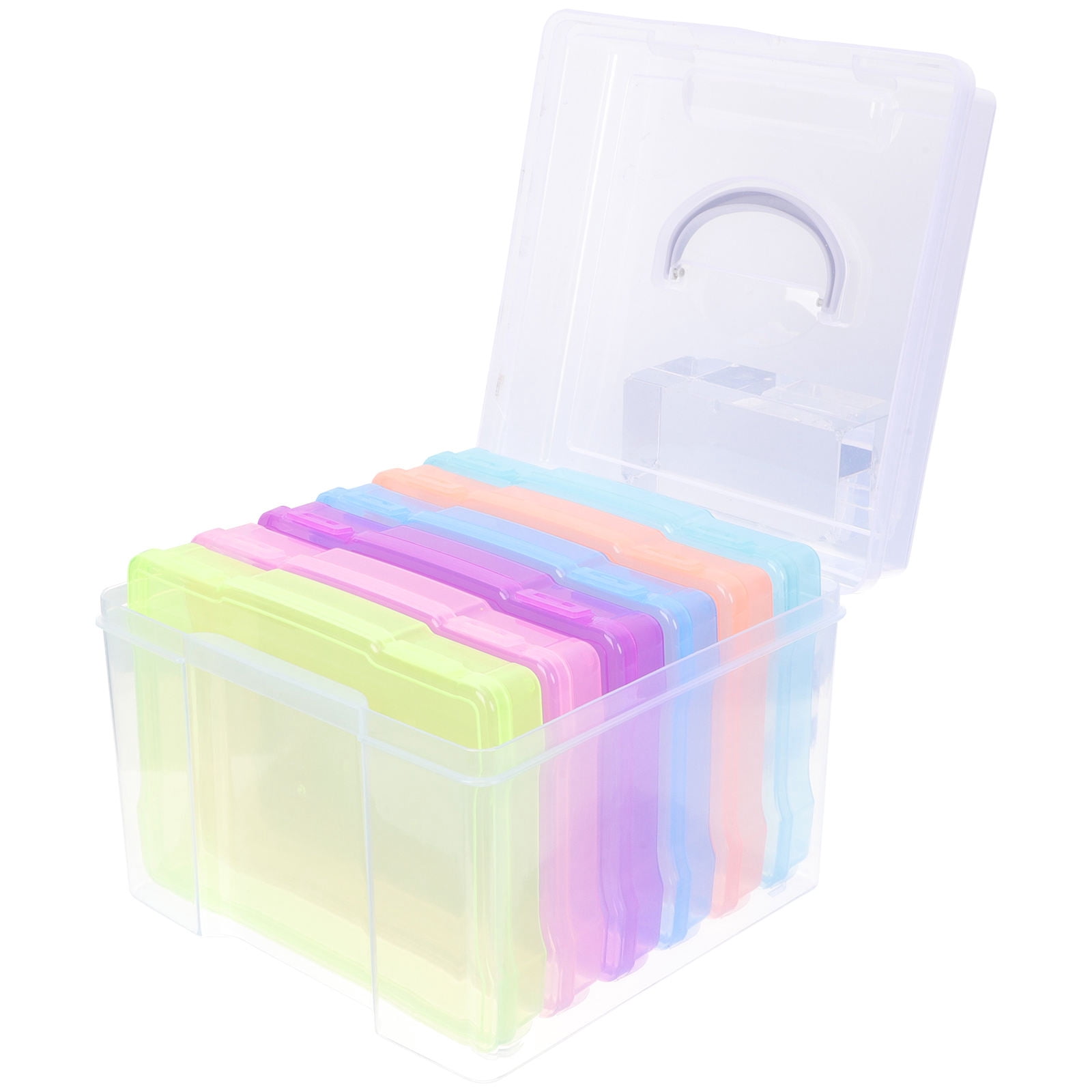 MUSEYA 7Pcs Photo Organizer Box with Compartments for Everyday Use ...