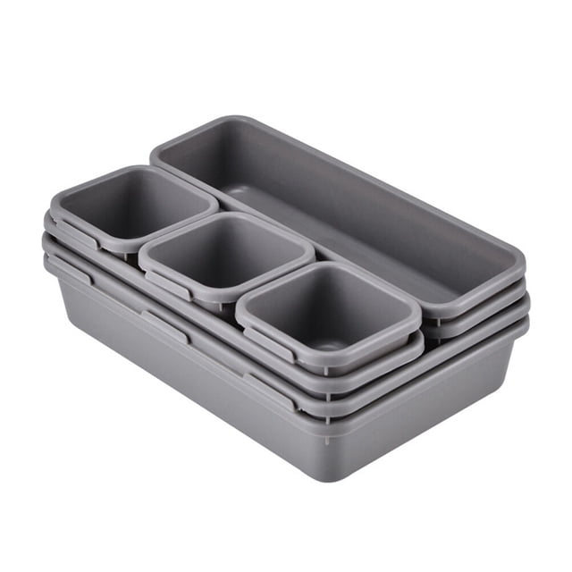 MUSEYA 8Pcs Rectangular PP Drawer Organizer Bins for Household Desktop ...