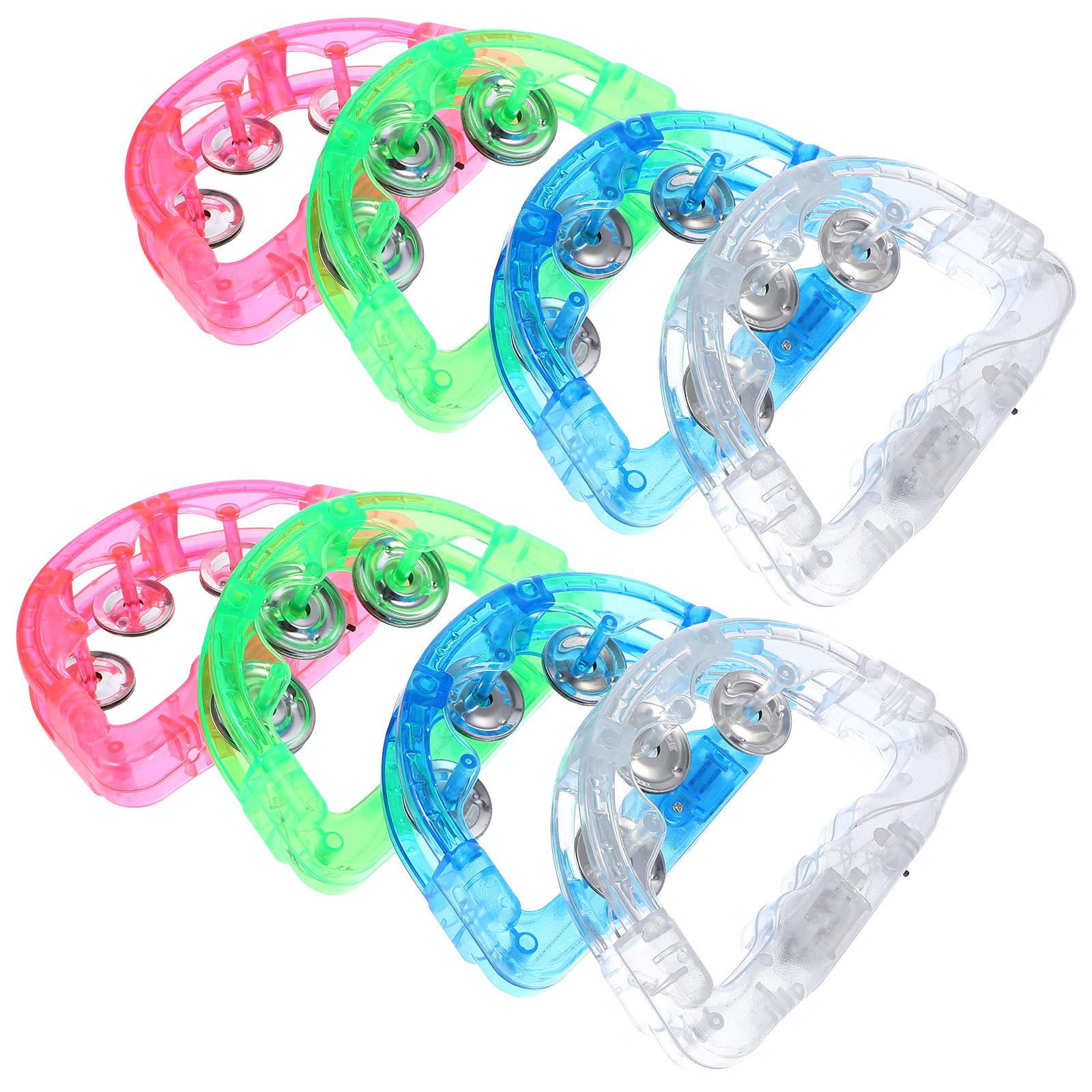 MUSEYA 8pcs Bells Children Flashing Handbells Assorted Color Band ...
