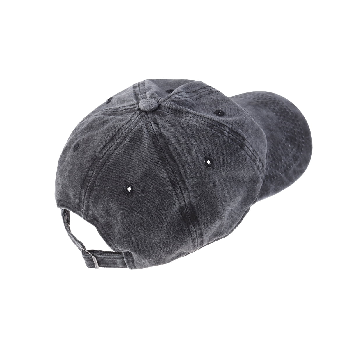 OATIPHO Black Cotton Baseball Hat with Adjustable Strap and Breathable ...
