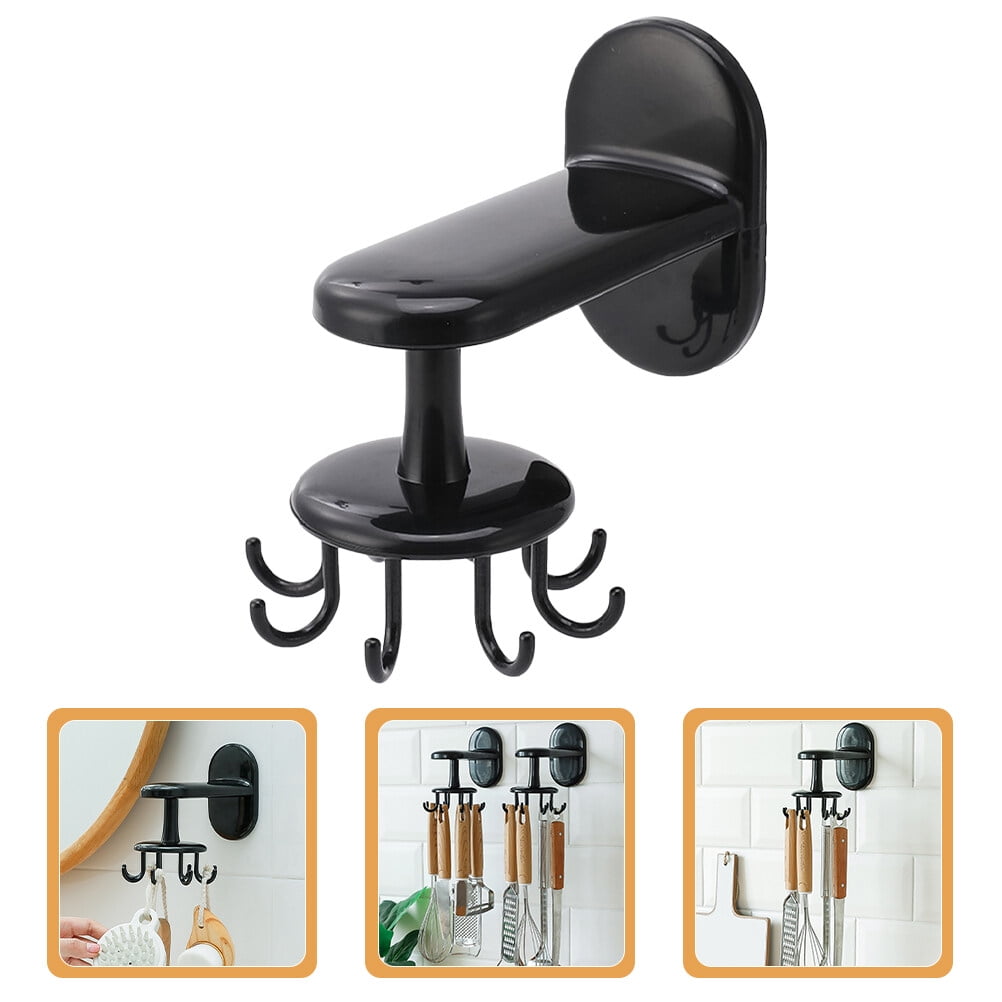 MUSEYA Bathroom Decoration 360° Rotating Hook 1Pcs 14.5X11X10.5Cm Black ...