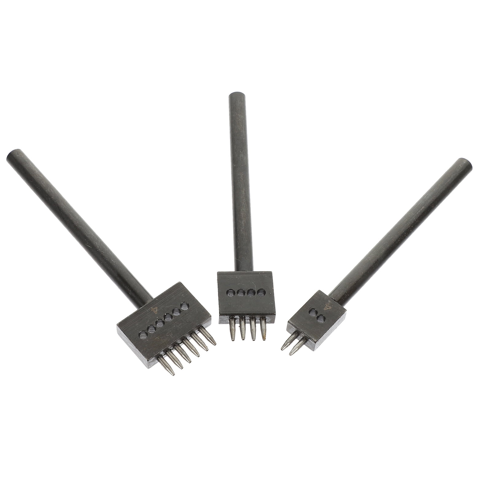 MUSEYA Belt Punching Hole Tool 3Pcs Steel Black Row Punch Tools Spacing ...