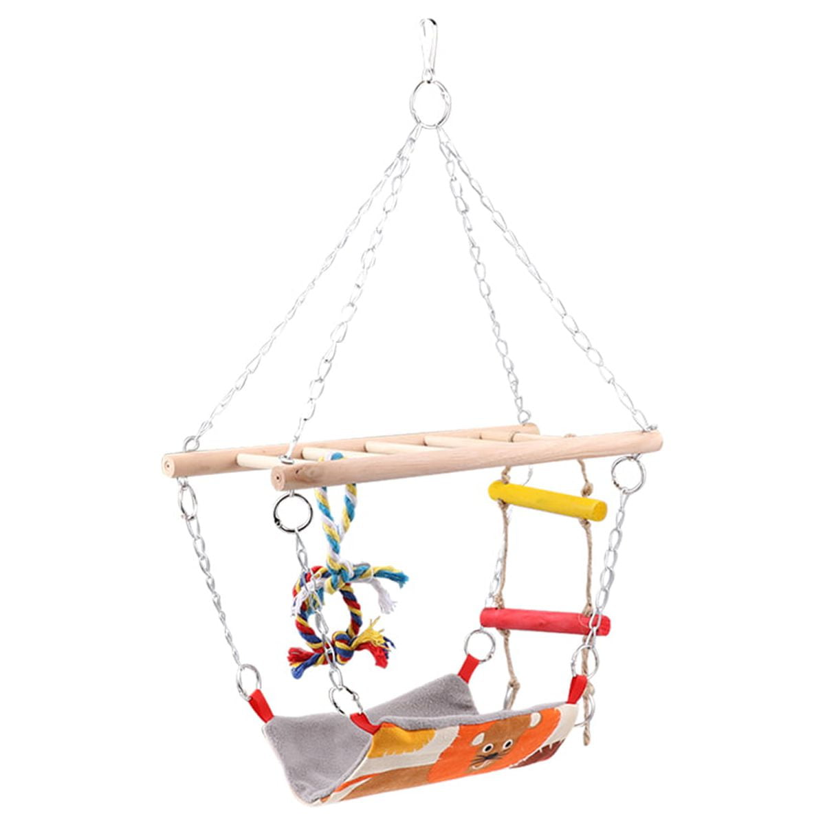 MUSEYA Bird Rope Ladder Parrot Chewing Toy Multi Pet Owners Exercise ...