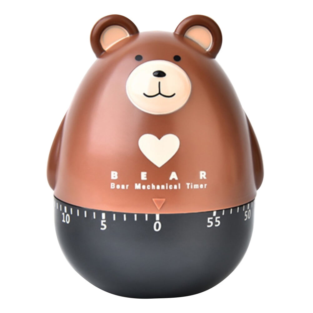 MUSEYA Boys And Girls Timer Visual Countdown Manual Kitchen Timer Bear ...
