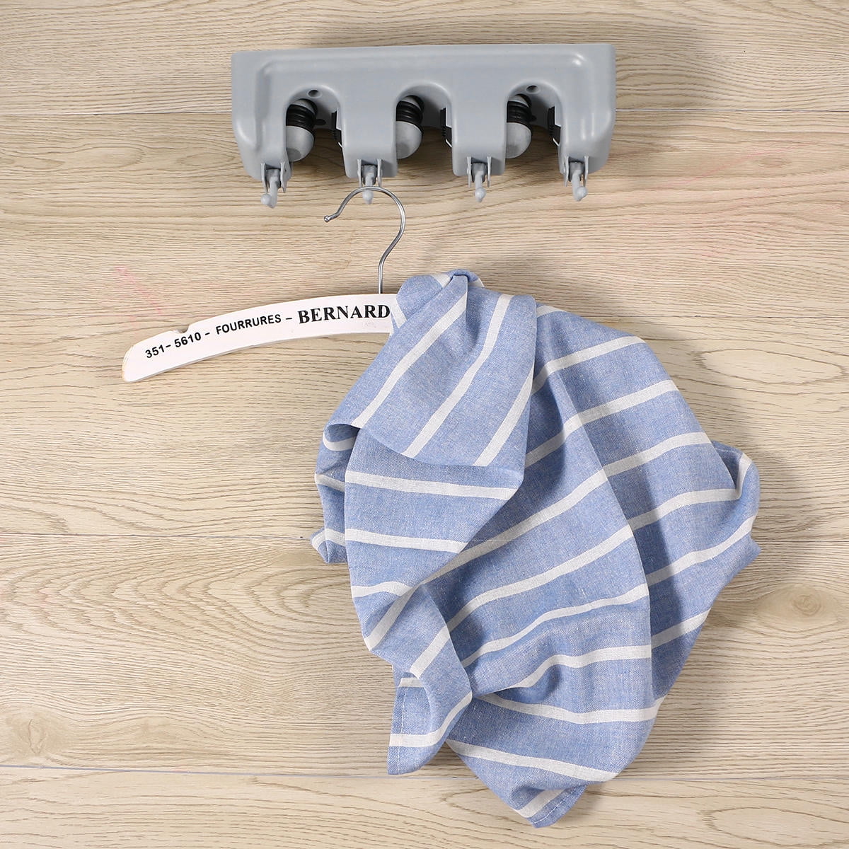 MUSEYA Broom Hangers For Wall Mop Broom Holder Dark Grey PP Anti Slip ...