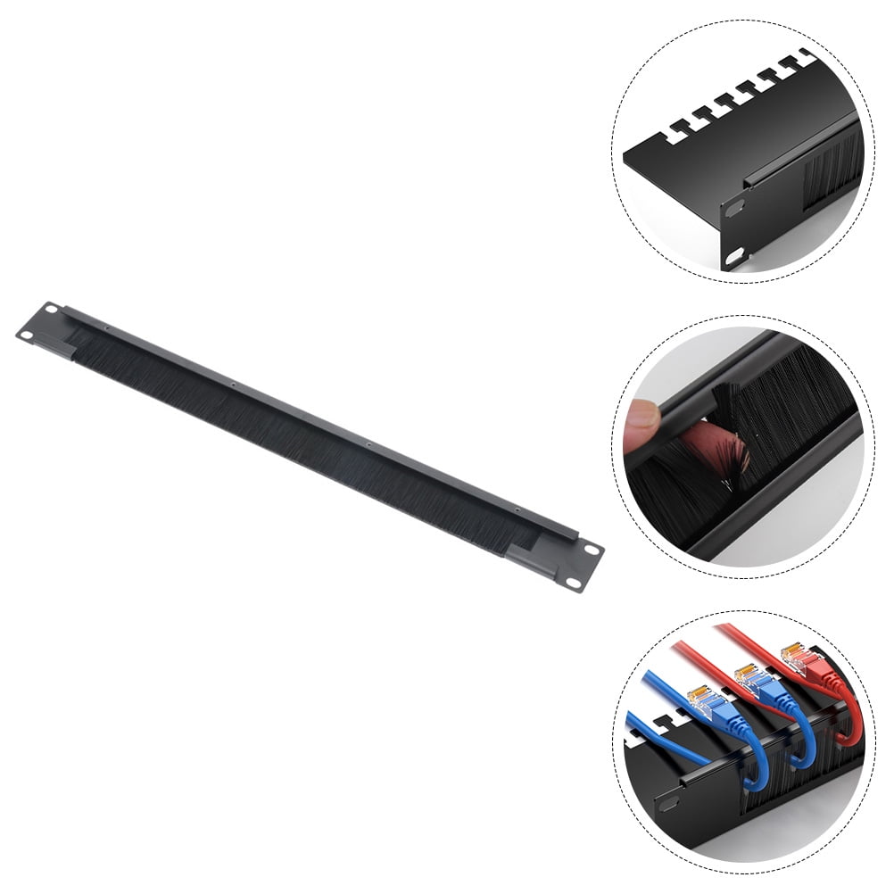 MUSEYA Cable Storage Rack Black Cable Management for Network Cabinet ...