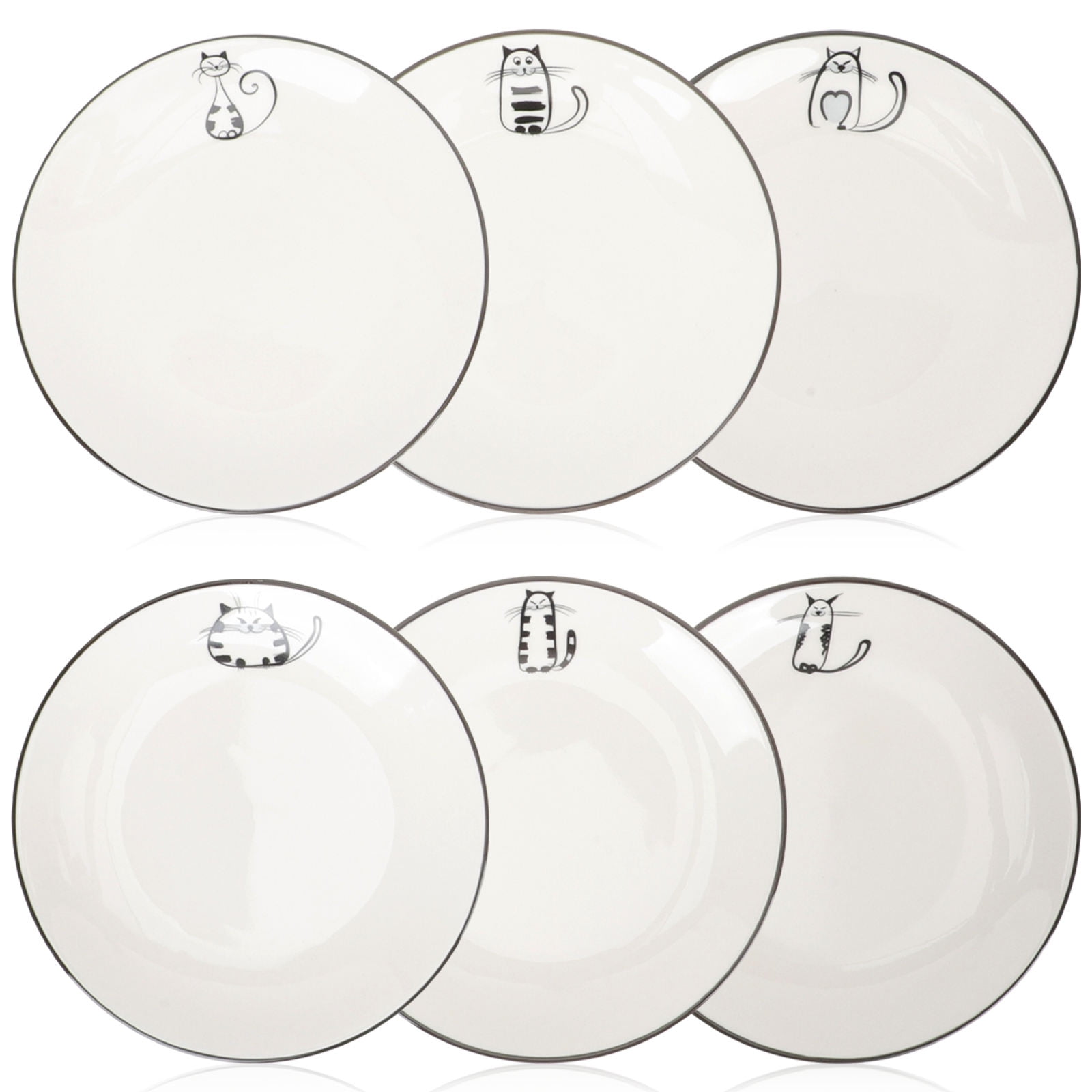 MUSEYA Ceramic Dinner Plates for Home Assorted Color Elegant Design ...