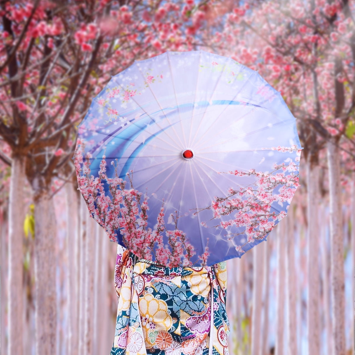 OATIPHO Oil-Paper Umbrella Handmade Parasol Umbrella Multi Oil Paper ...