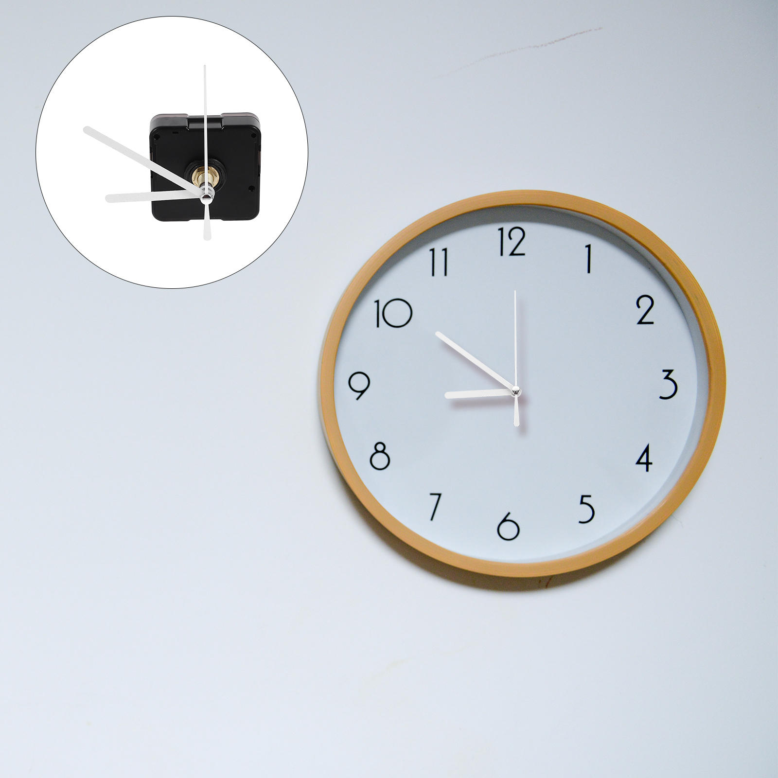 MUSEYA Clock Arms And Motor Kit Clock Movement Black Plastic Minimalist ...