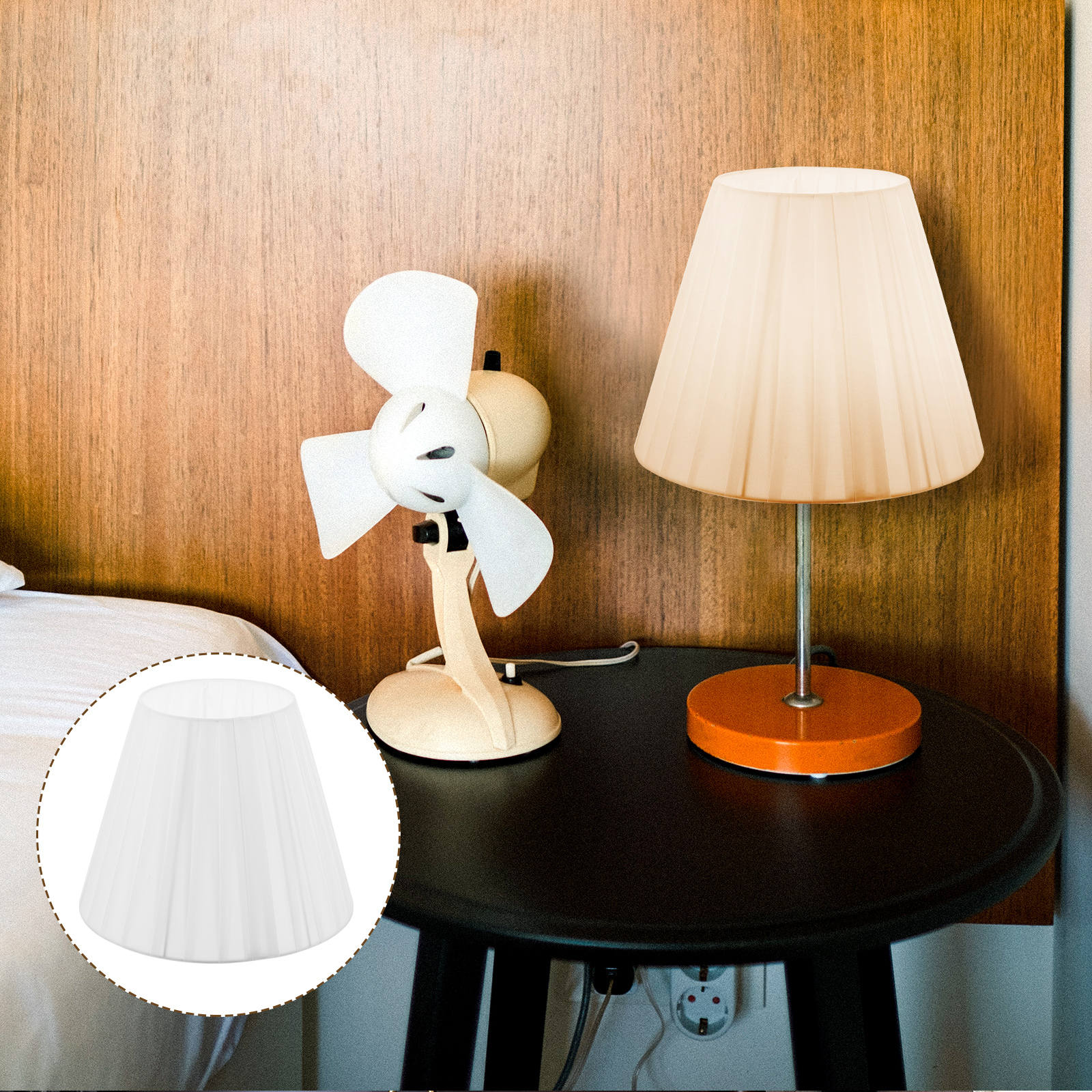 MUSEYA Cloth Lamp Shade Replacement Pleated Elegant Dust Protection ...