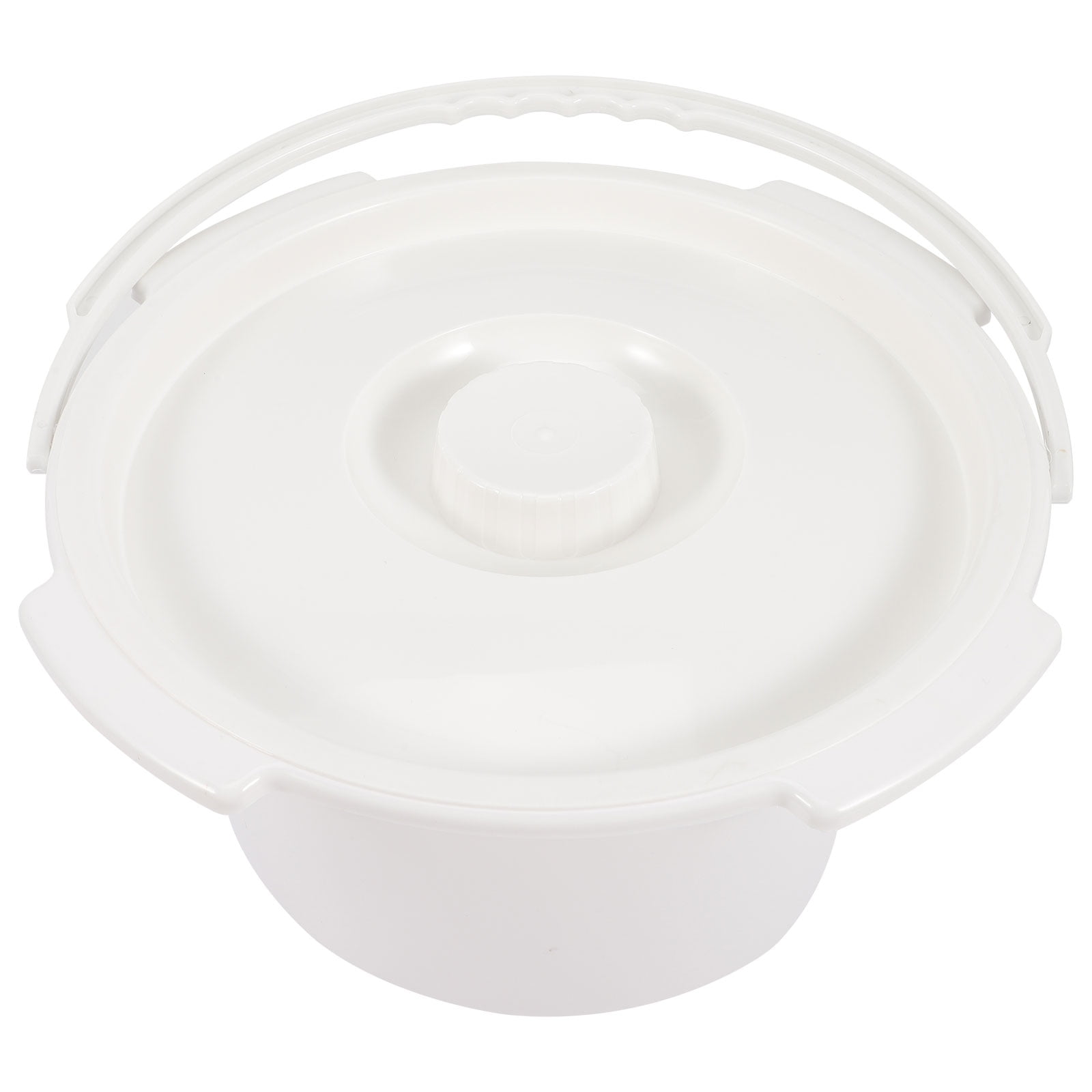 MUSEYA Commode Bucket With Lid White PP Portable Chamber Pot For Adults ...