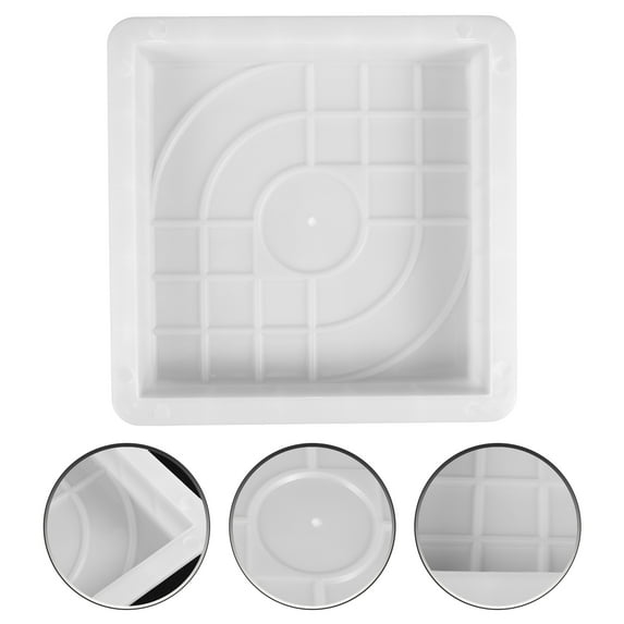 MUSEYA Concrete Pattern Mold Paver Mold White 1Pack for Garden Path ...