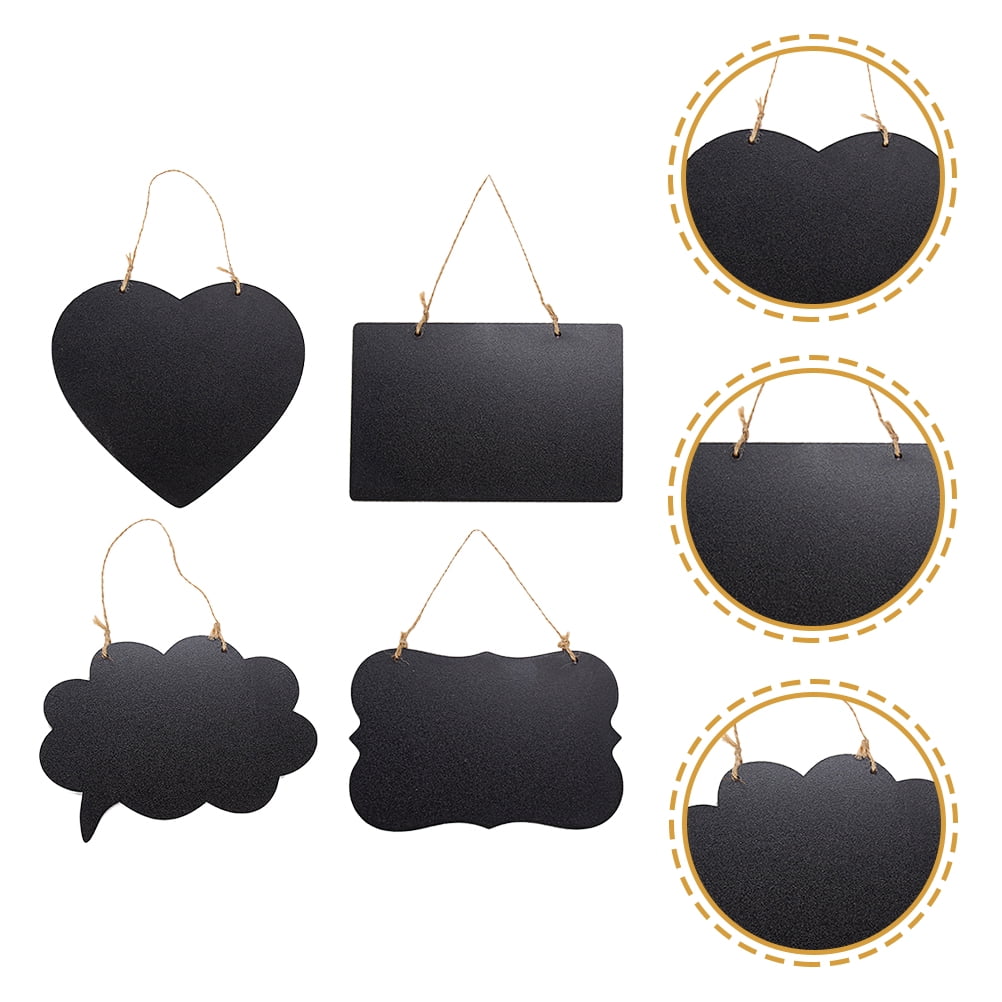MUSEYA Creative Message Blackboard Set of 4 Double Sided Black ...