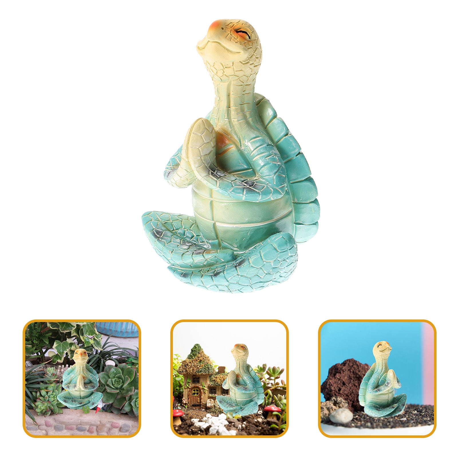 OATIPHO Resin Garden Turtle Decor Outdoor Yard Tortoise Sculpture for ...