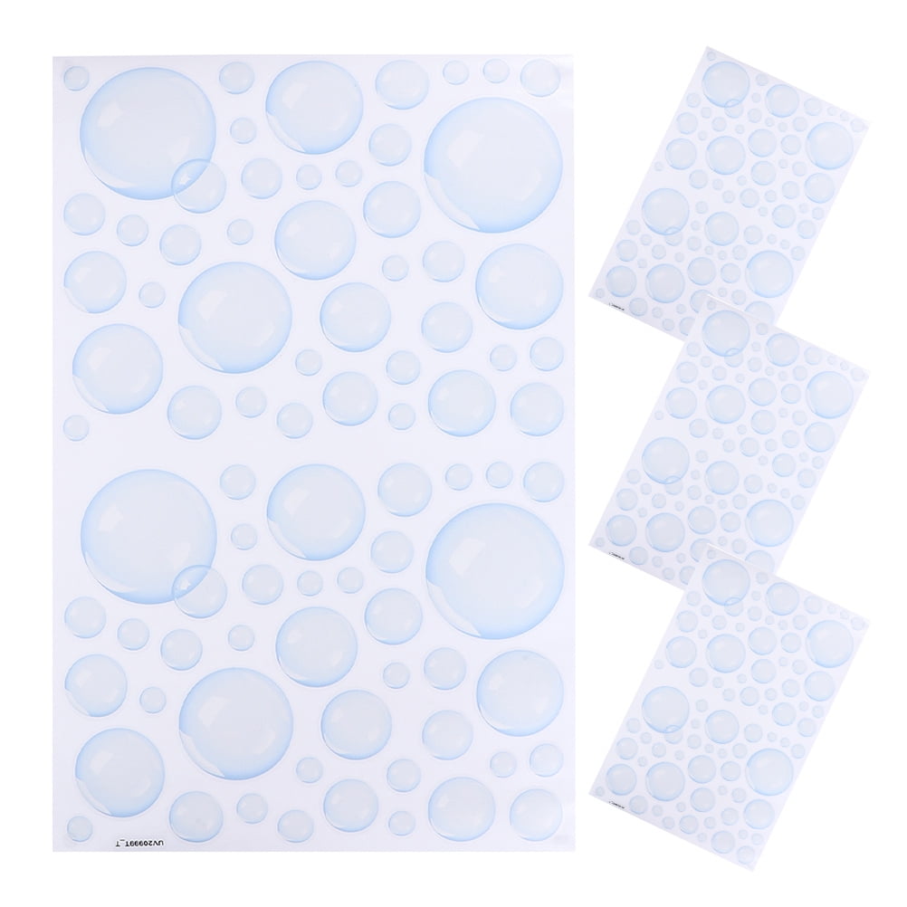 MUSEYA Decorative Bubbles Decals Blue PVC Bubble Shape for Bathroom ...