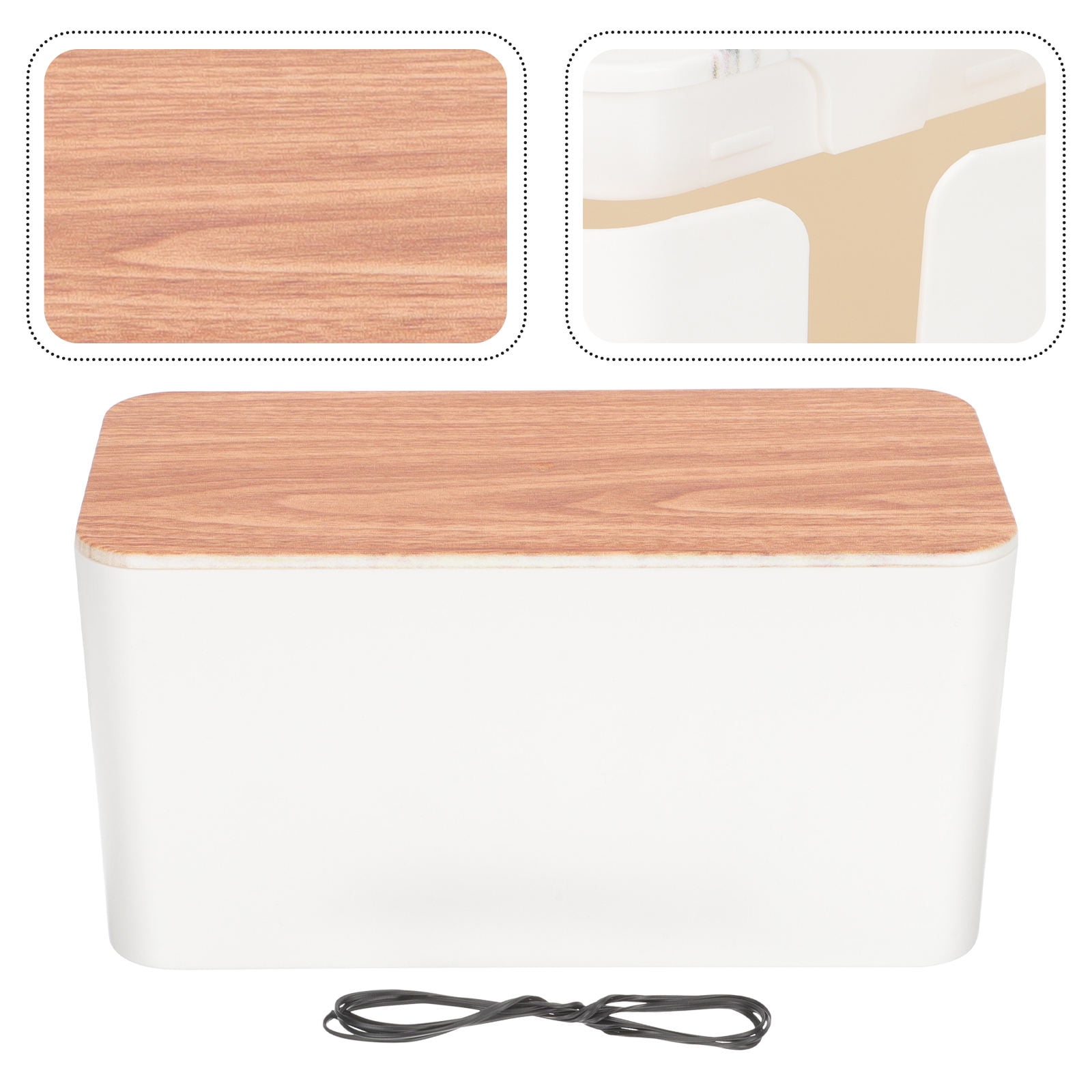 MUSEYA Cord Organizer For Desk Cord Storage Box Assorted Color 1Pack 9 ...