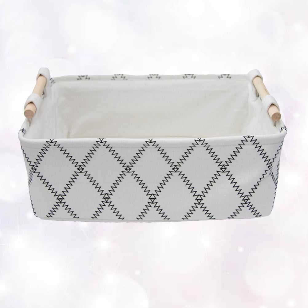 OATIPHO Pantry Storage Baskets Fabric Storage Bin White 1Pack for ...