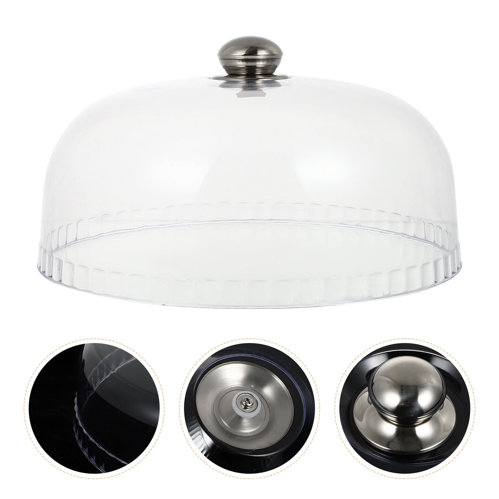 MUSEYA round cake displays covers Dome Food Cover Plastic Flyproof ...