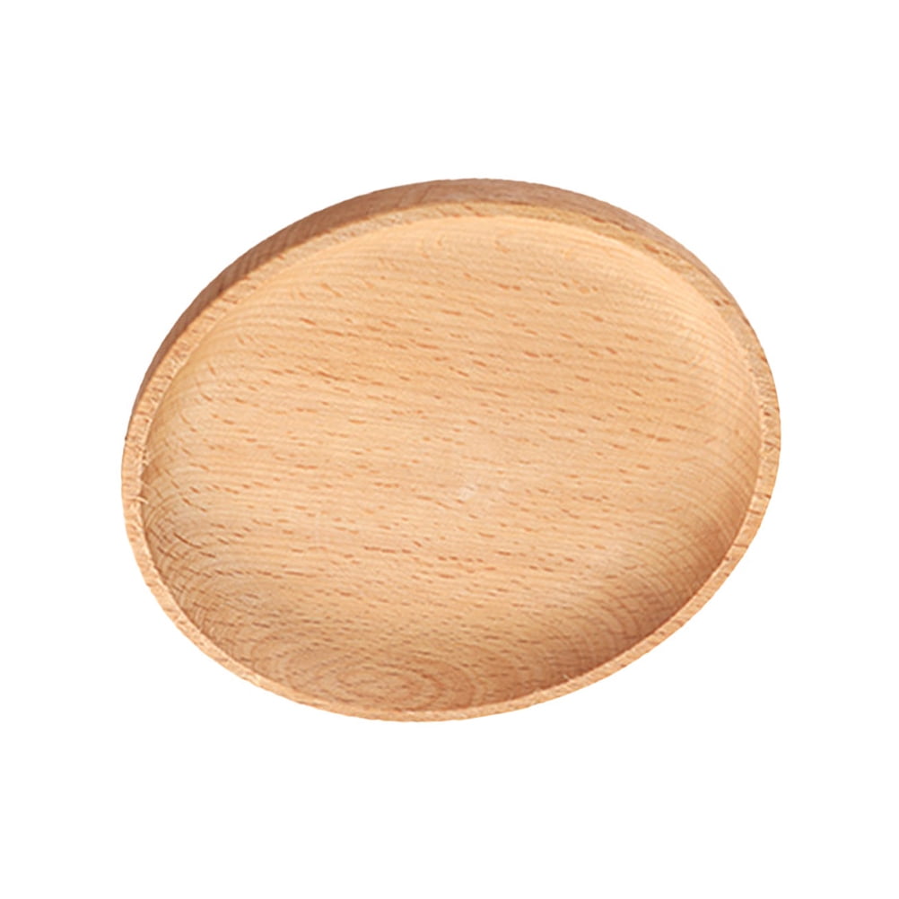 OATIPHO Beige Wooden Dessert Plate for Storage Home Accessory 1Pc ...
