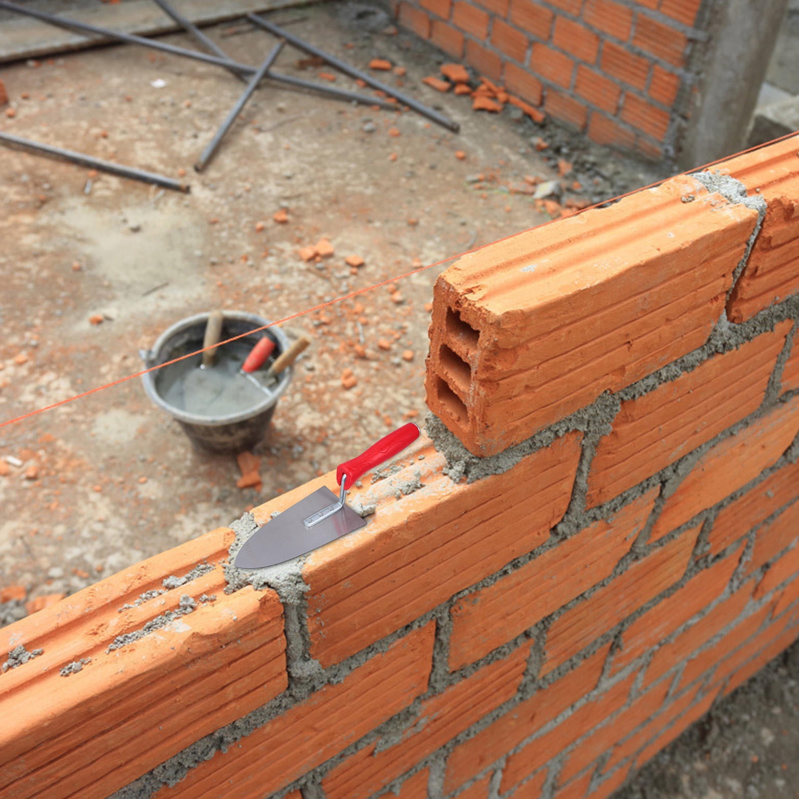 MUSEYA Durable Red Putty Cutter and Brick Trowel for Construction with ...