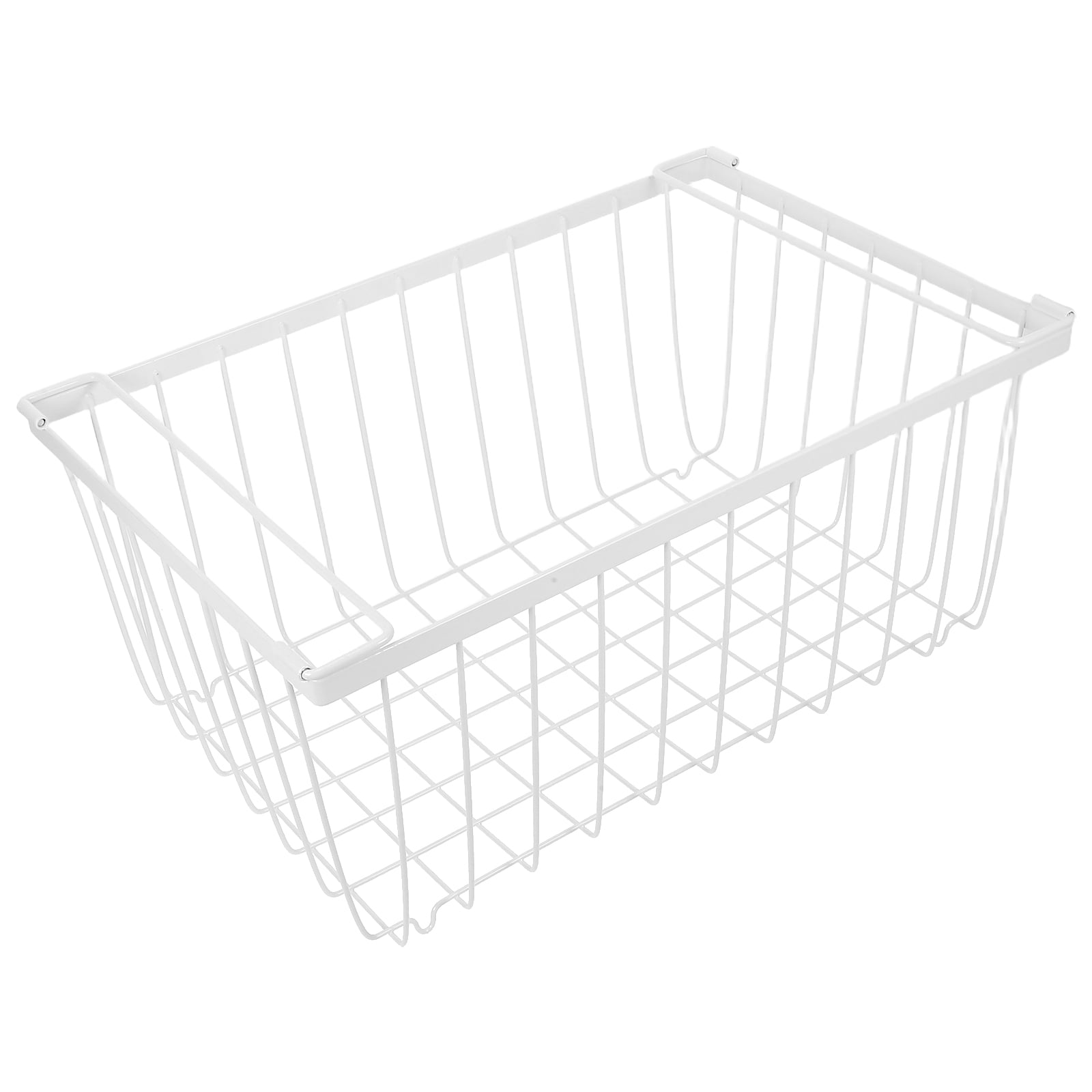 MUSEYA Wire Freezer Storage Basket Stackable Cold Resistance White Iron ...