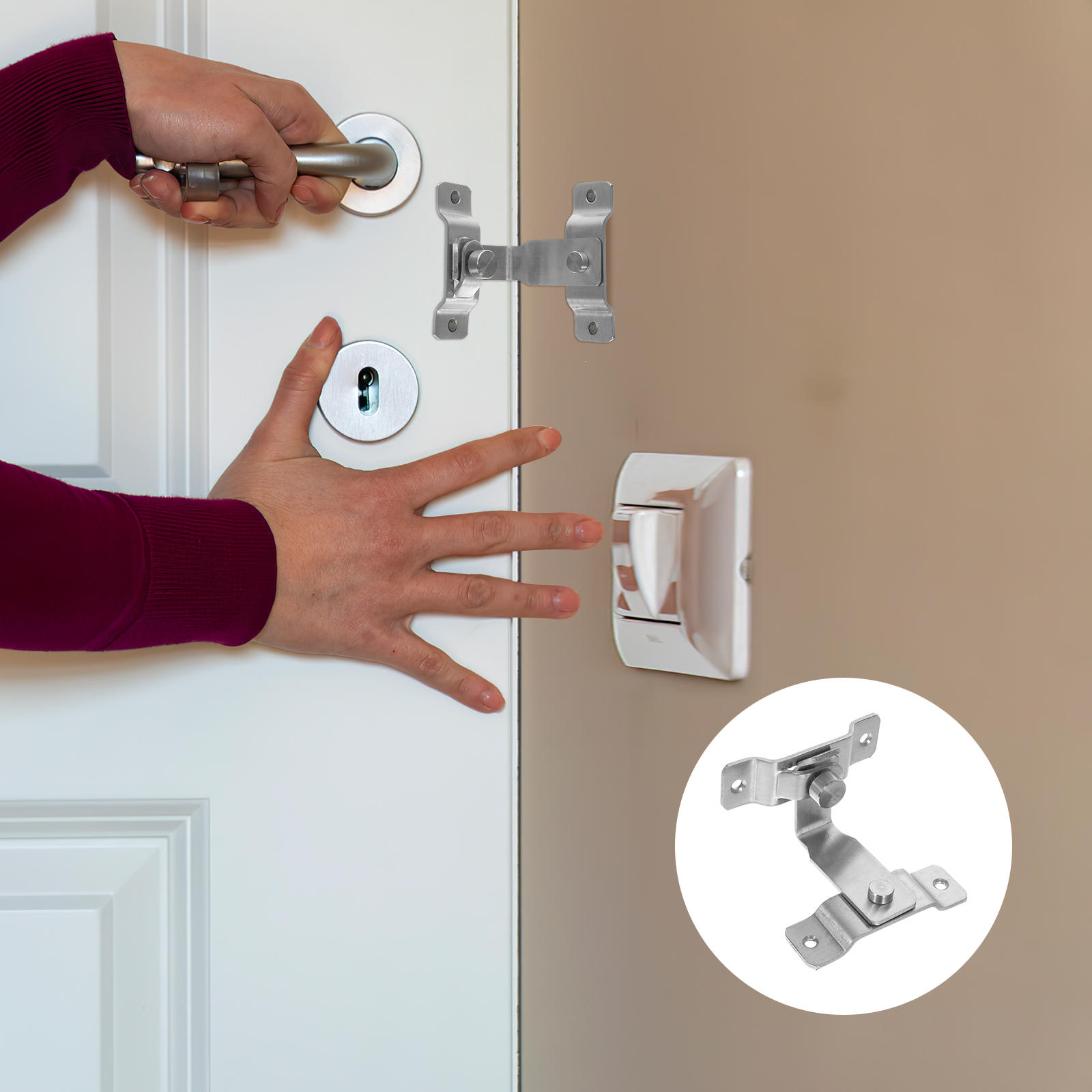 MUSEYA Heavy Duty Gate Latch Security Stainless Steel for Gardens 1Pcs ...