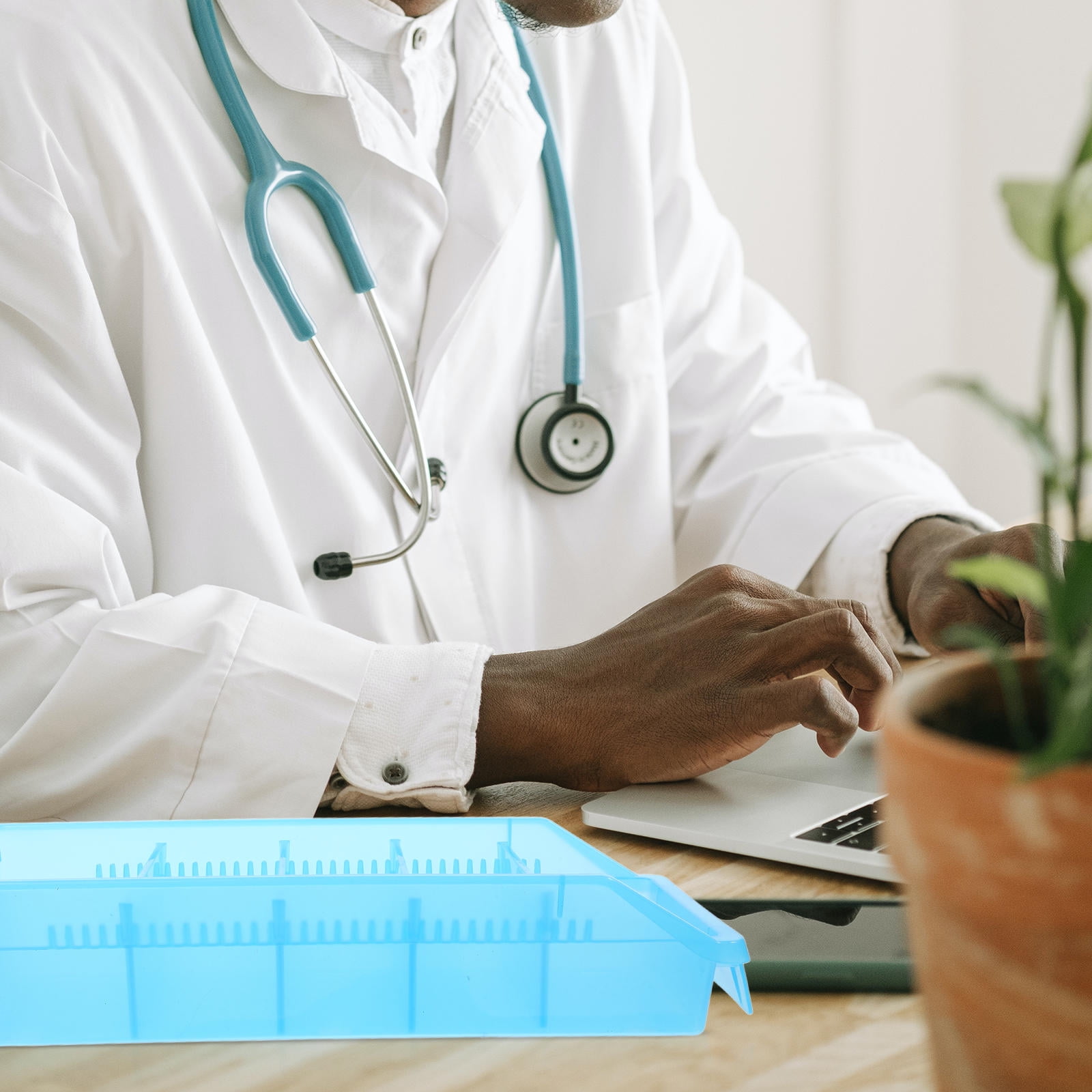 MUSEYA Household Medicine Storage Infusion Medical Box Blue Plastic ...