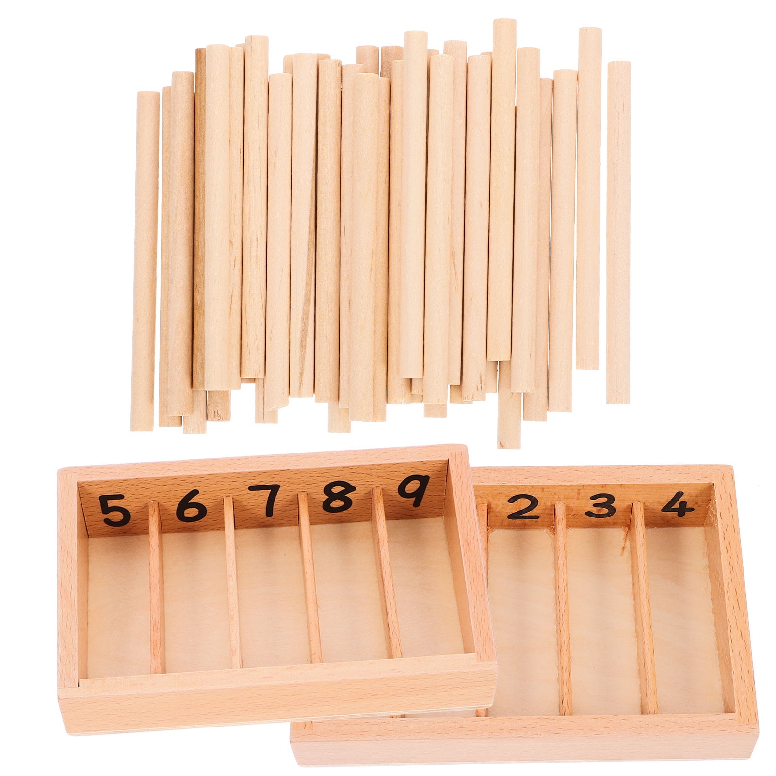 MUSEYA Khaki Spindle Rod Box Made of Safe Synthetic Material for Kids ...