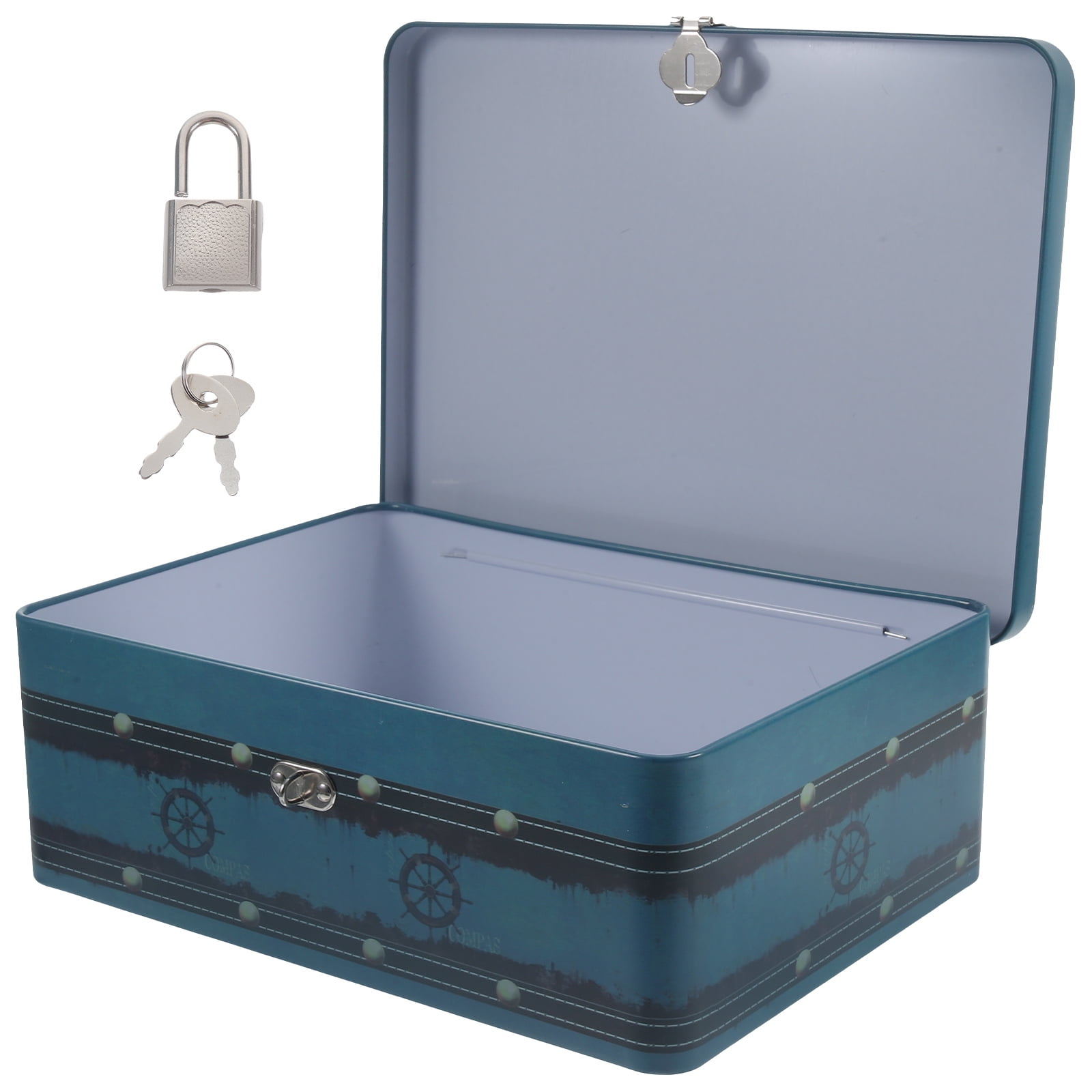 MUSEYA Lockable Document Box For Dark Blue 1Pack - Walmart.com