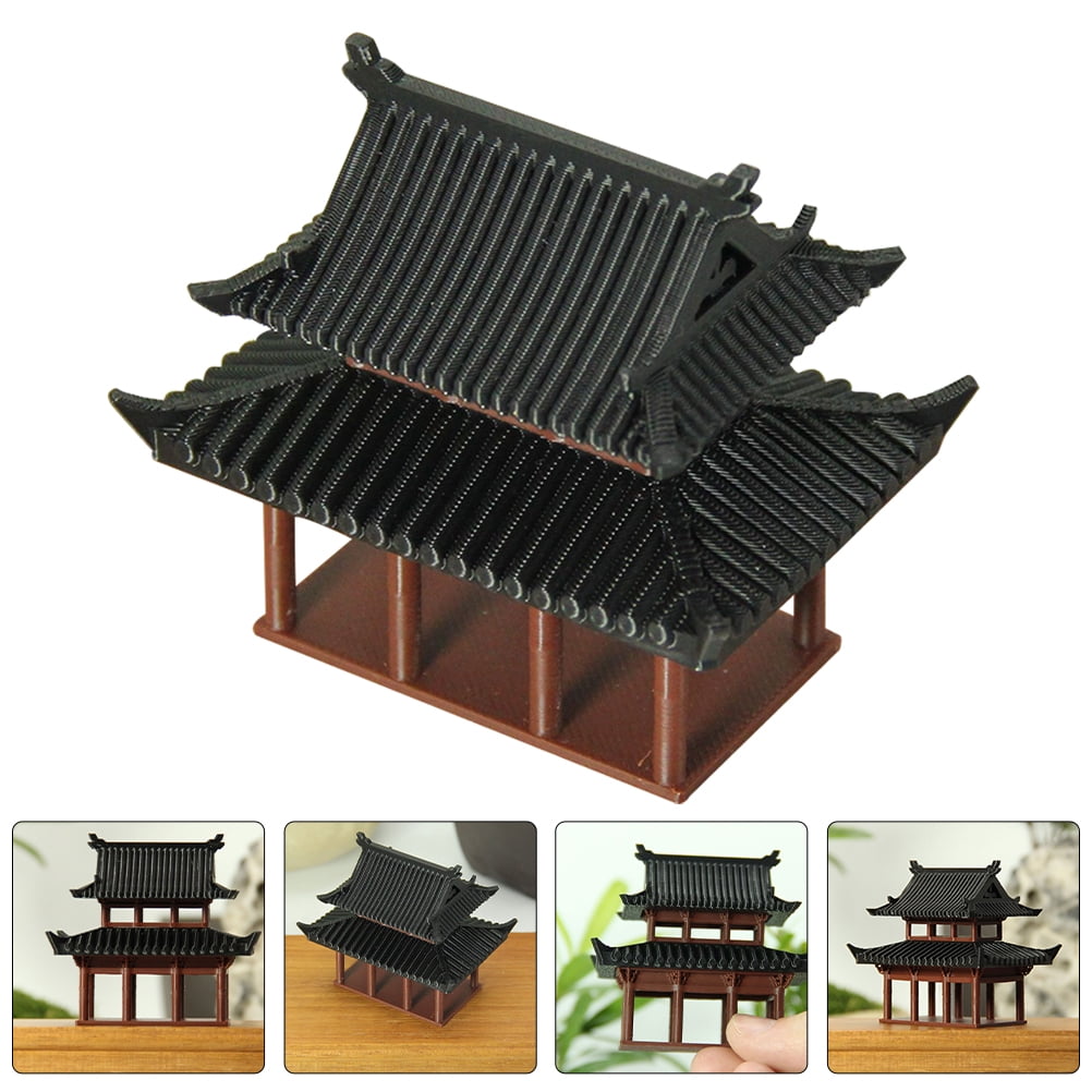 MUSEYA Micro Landscape Creation Miniature Pavilion Black Plastic ...