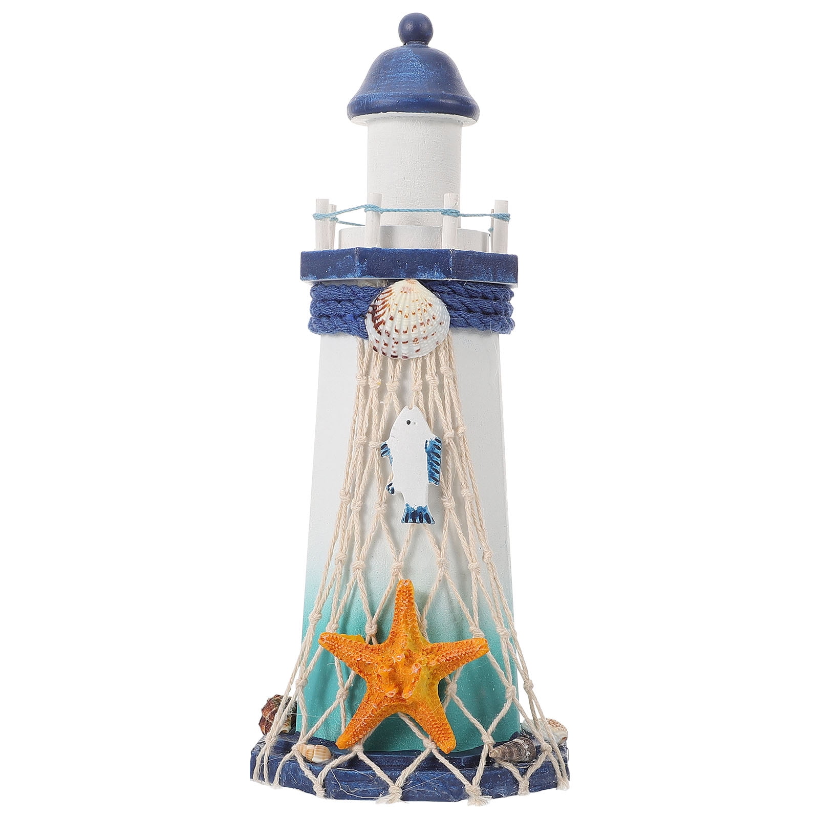 MUSEYA Multi Colored Lighthouse Model Wooden Lighthouse Figurine ...