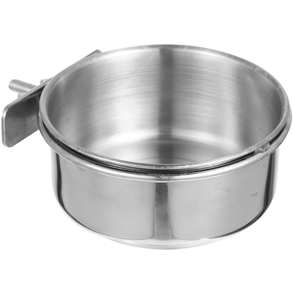 MUSEYA Parrot Food Dishes Stainless Steel Round Dish for Pet Care 1Pcs ...
