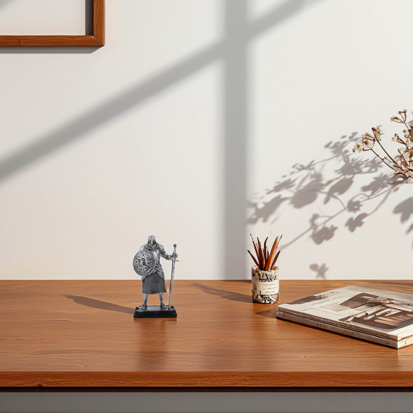 MUSEYA Resin Medieval Sculpture Decorative Knight Statue For Desk ...