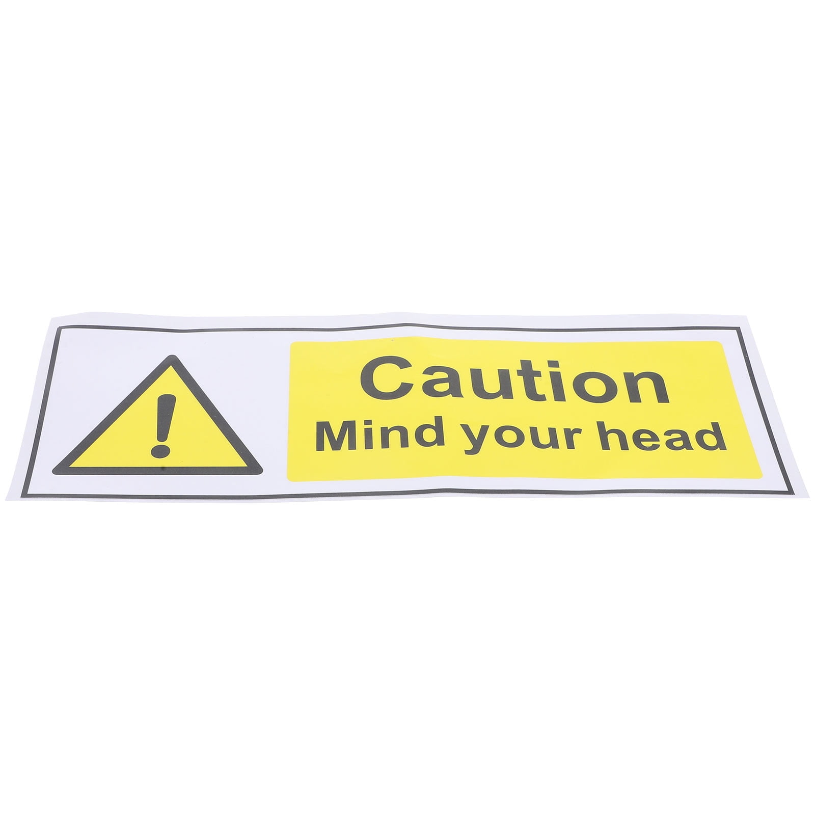 MUSEYA Safety Sign Stickers Sign Sticker Yellow PP 1Set - Walmart.com