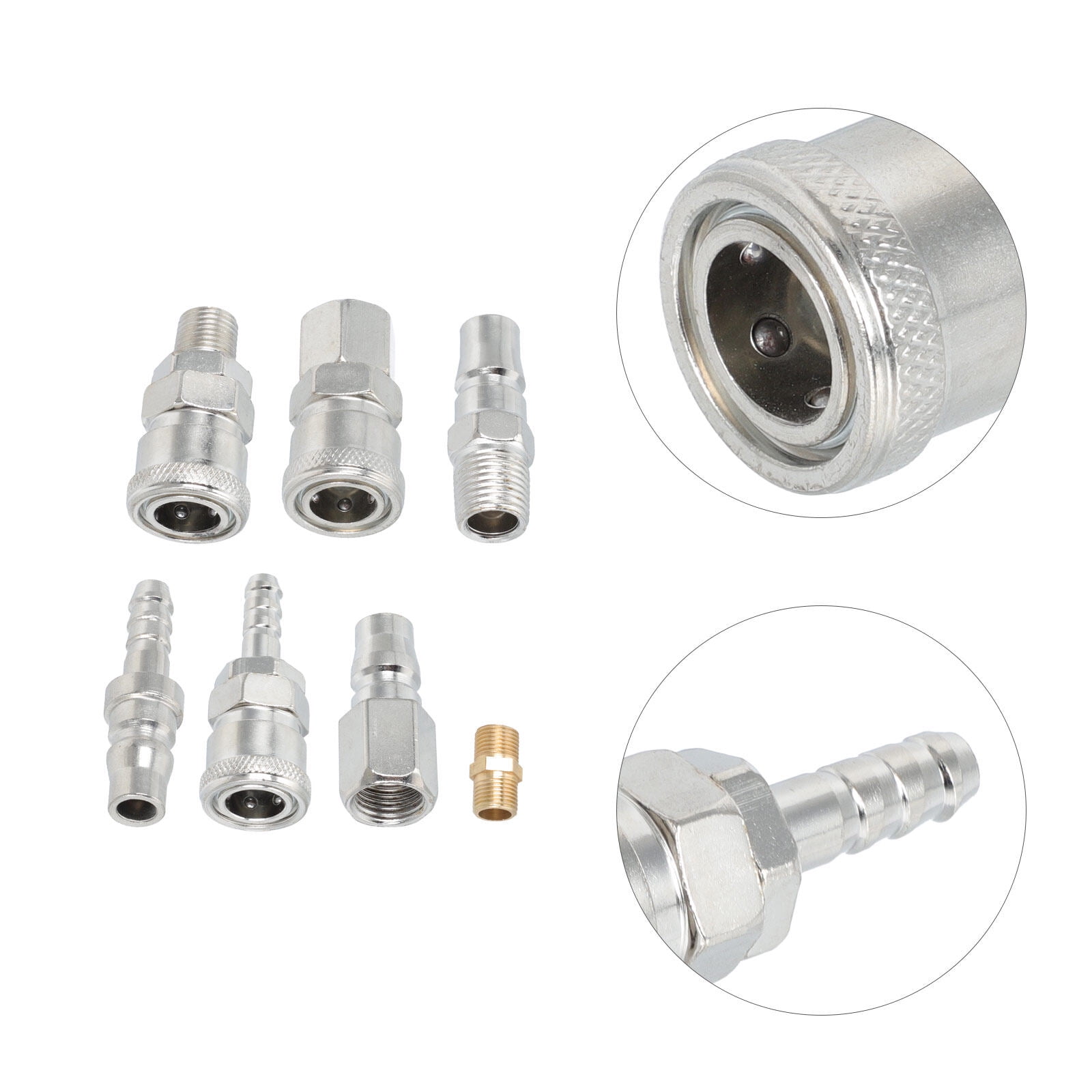 MUSEYA Self-Locking Pneumatic Adapters 25pcs Quick Connect Fittings For ...