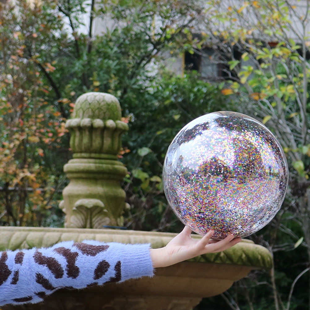 MUSEYA Sequin Beach Ball Multi PVC Water Play for Fun Activities 1Set ...